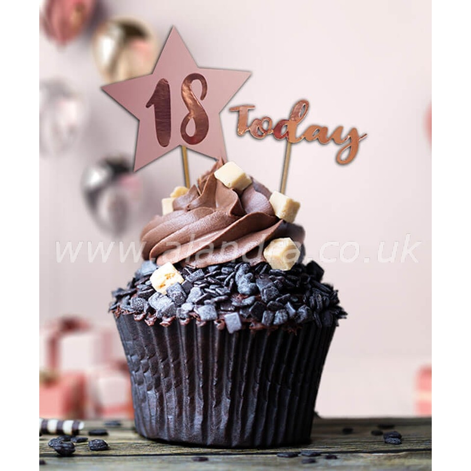 Personalised Cake Topper Rose Gold | Posh Party Malta